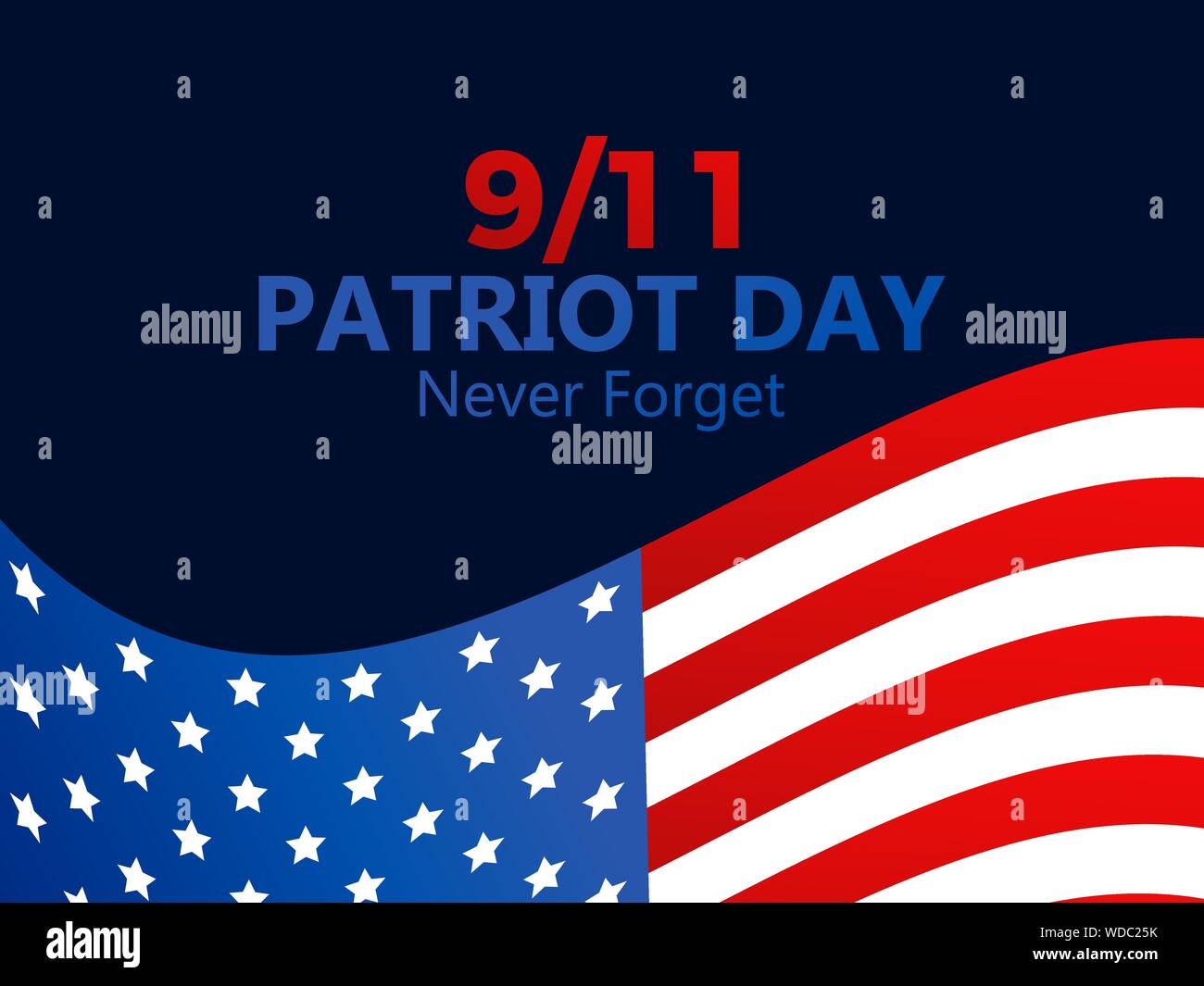9/11 Patriot Day. Never forget, september 11, 2001. Vector illustration ...