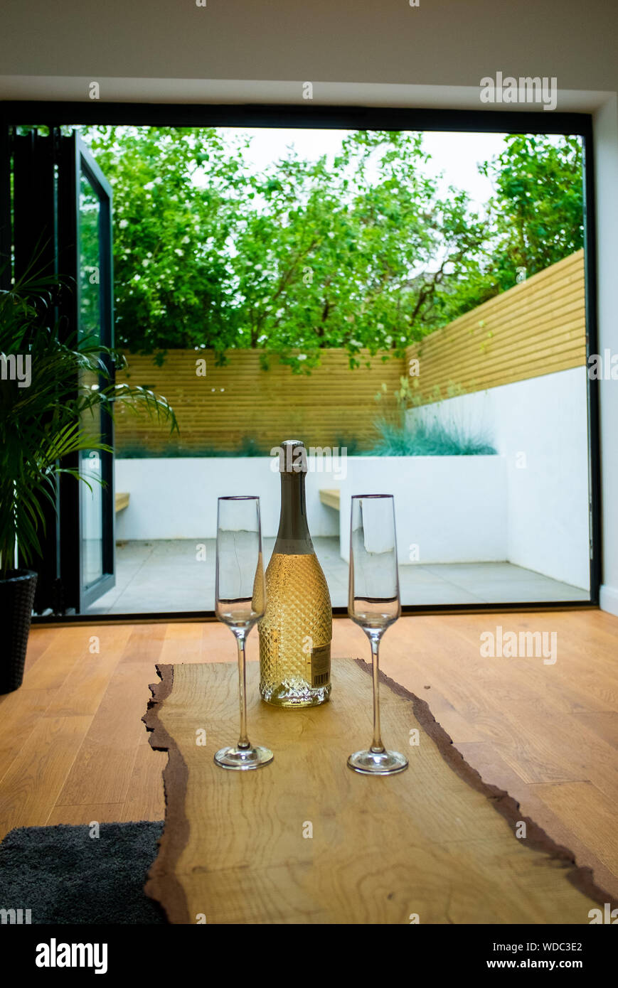 Celebratory bubbly ready to toast Stock Photo - Alamy