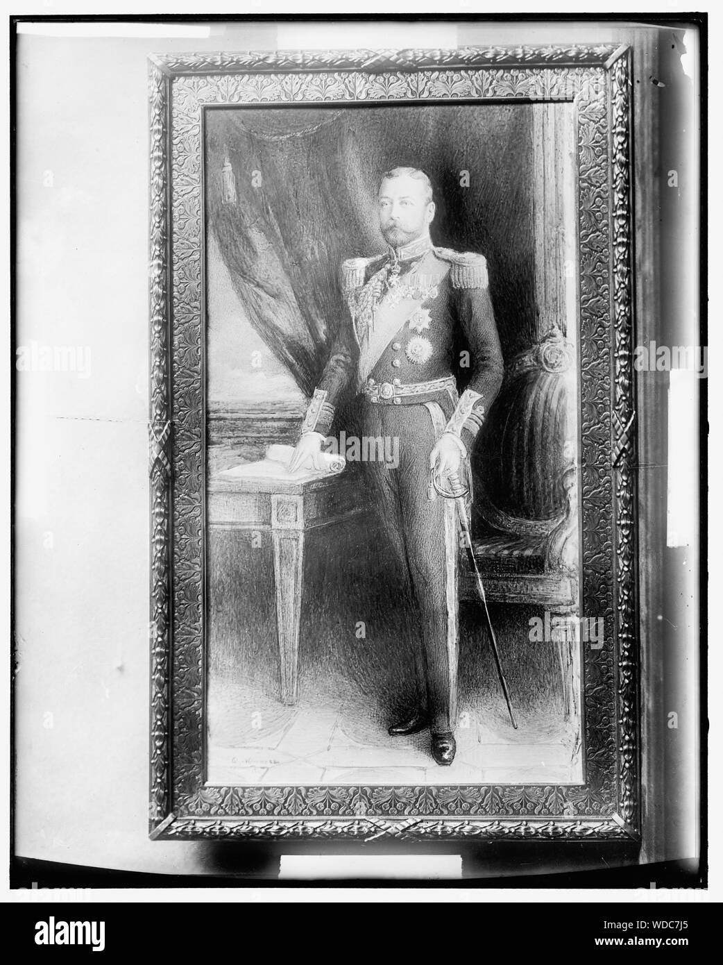 King painting Black and White Stock Photos & Images - Alamy