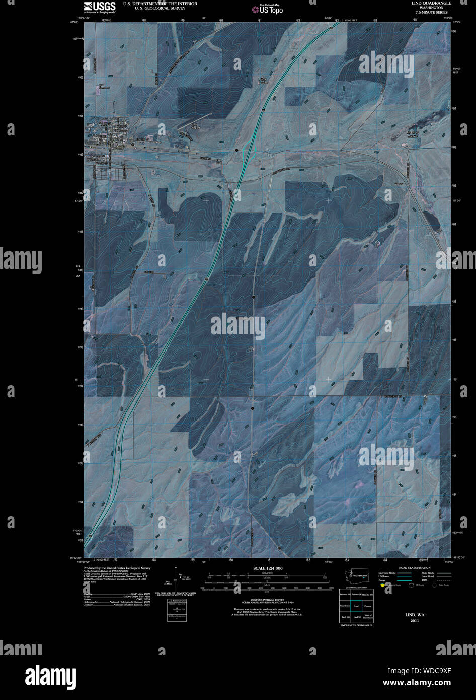 Map of lind washington hi-res stock photography and images - Alamy