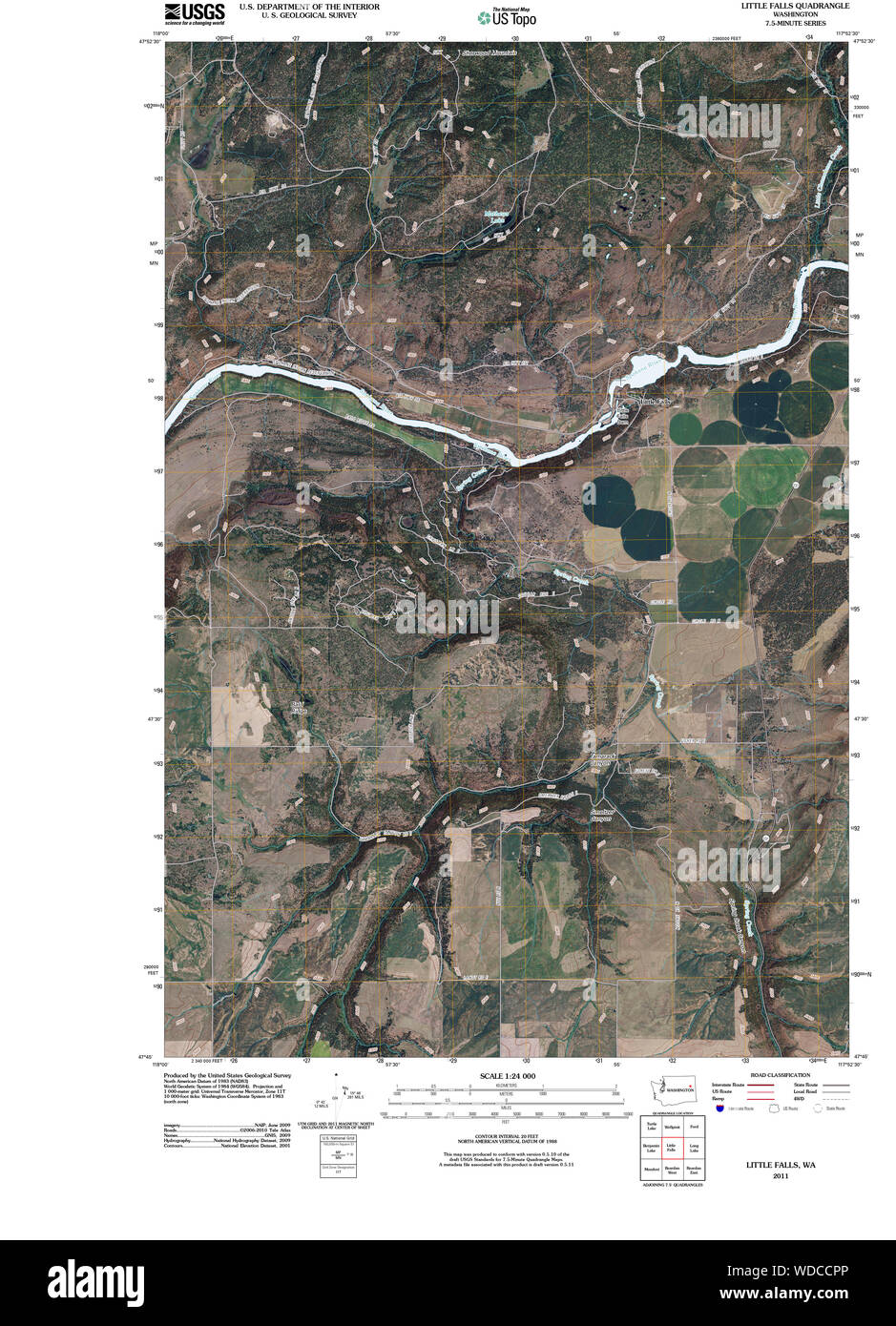 Map of little falls Cut Out Stock Images & Pictures - Alamy
