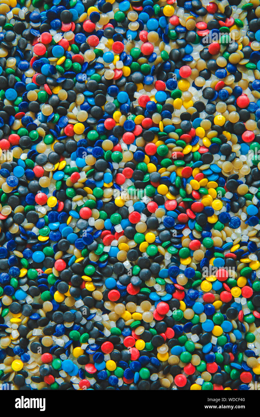 Industrial colorful Polymeric dye. Plastic pellets. Colorant for ...