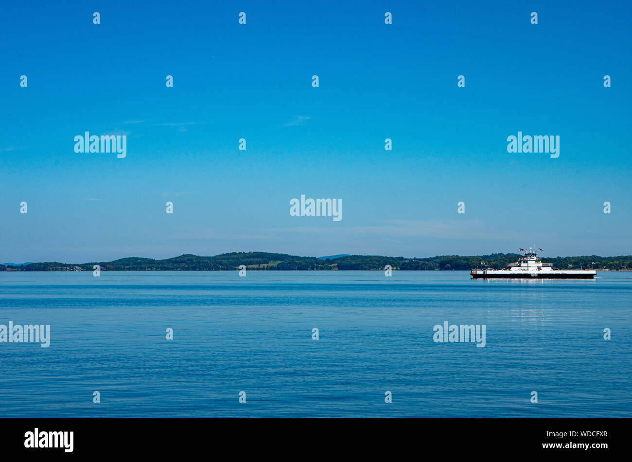 Ferry on Lake Champlain Stock Photo - Alamy