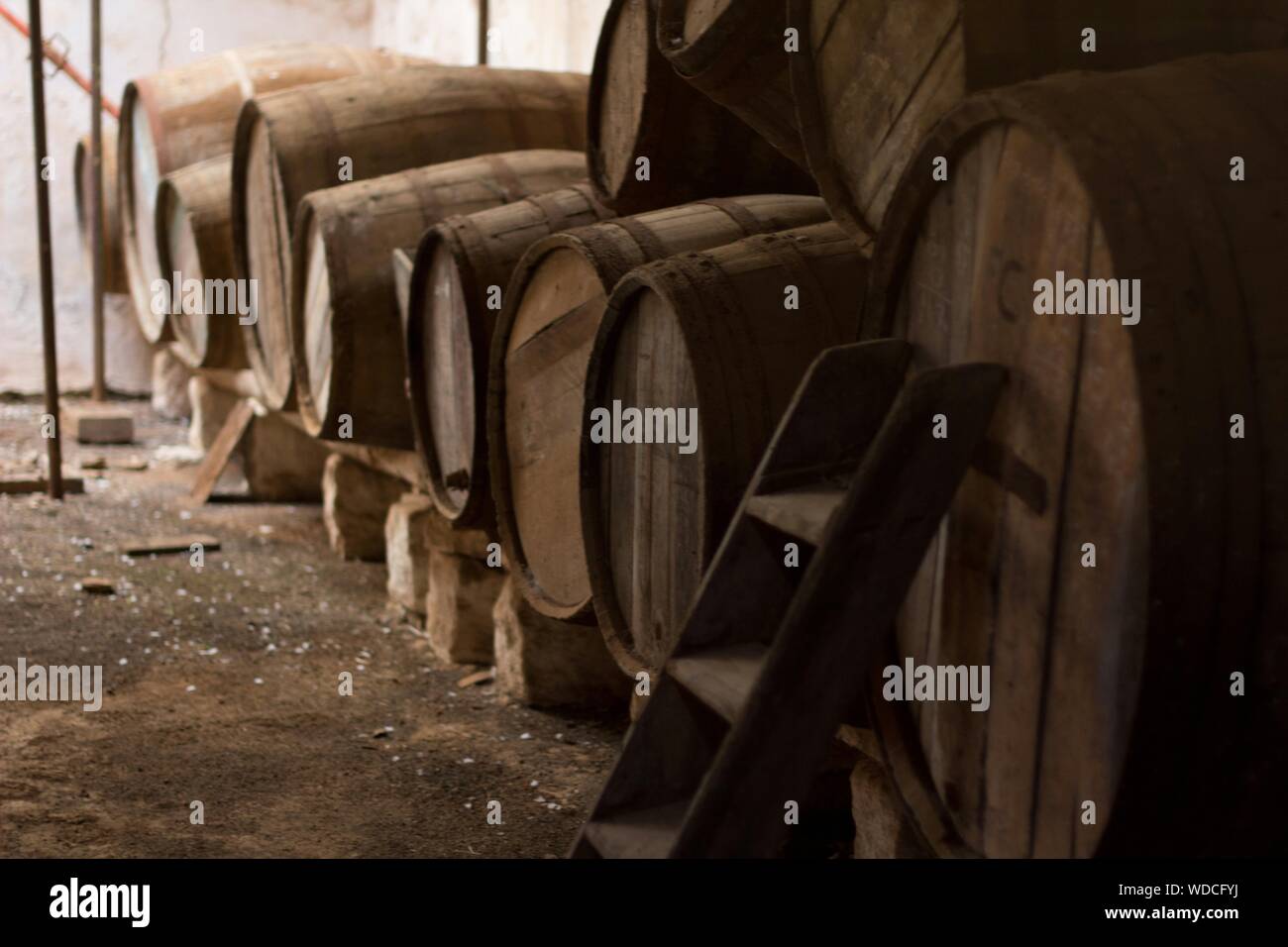 Oak wood barrels hi-res stock photography and images - Alamy