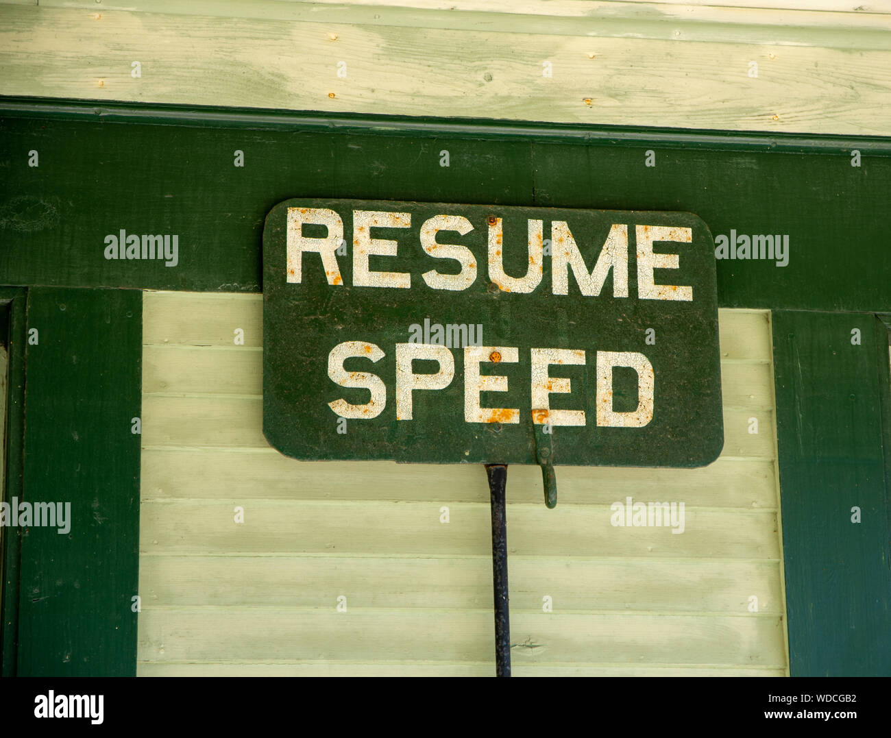 closeup of antique Railroad sign Stock Photo - Alamy