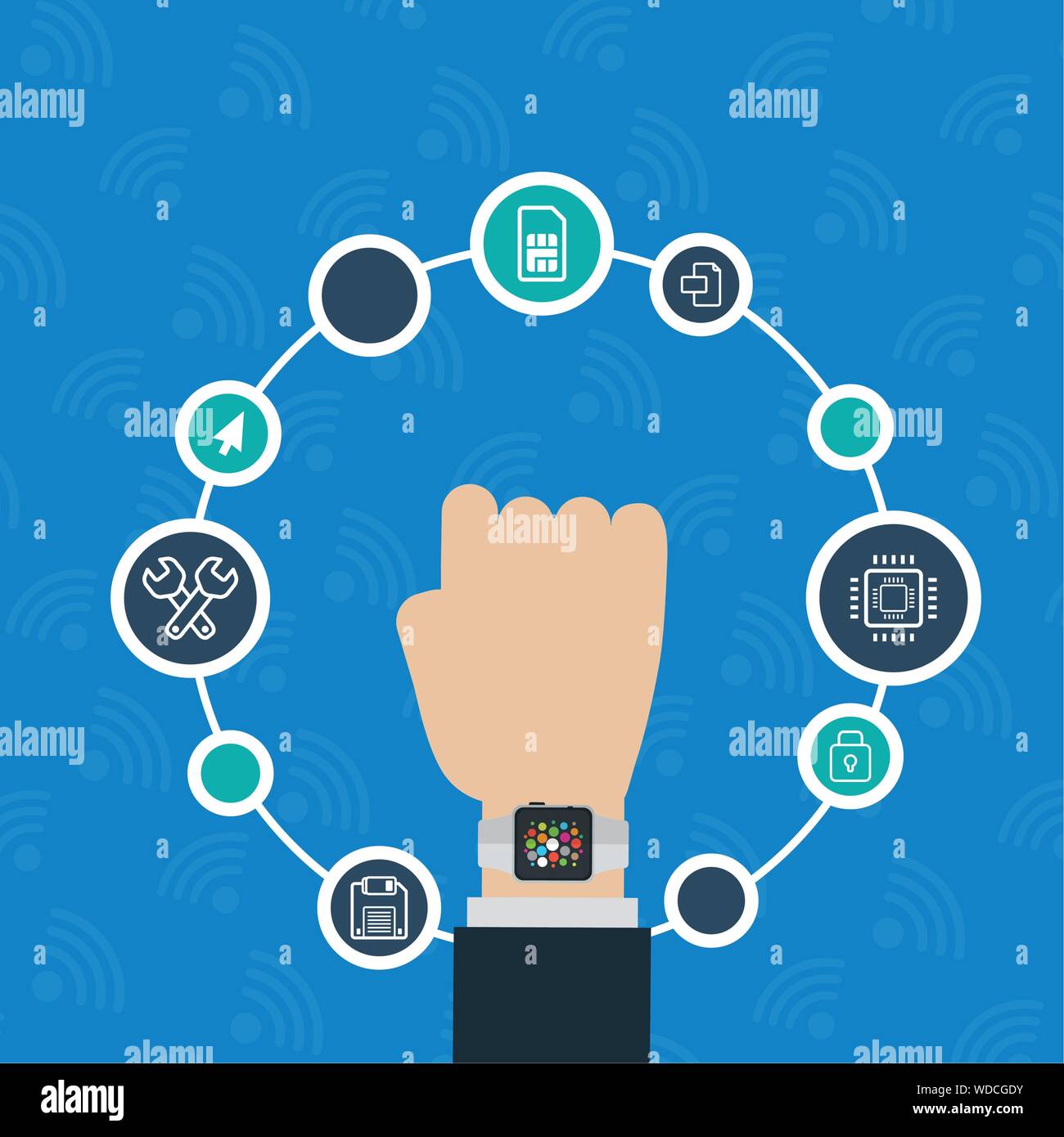 flat design gadgets technology icons Stock Vector Image & Art - Alamy