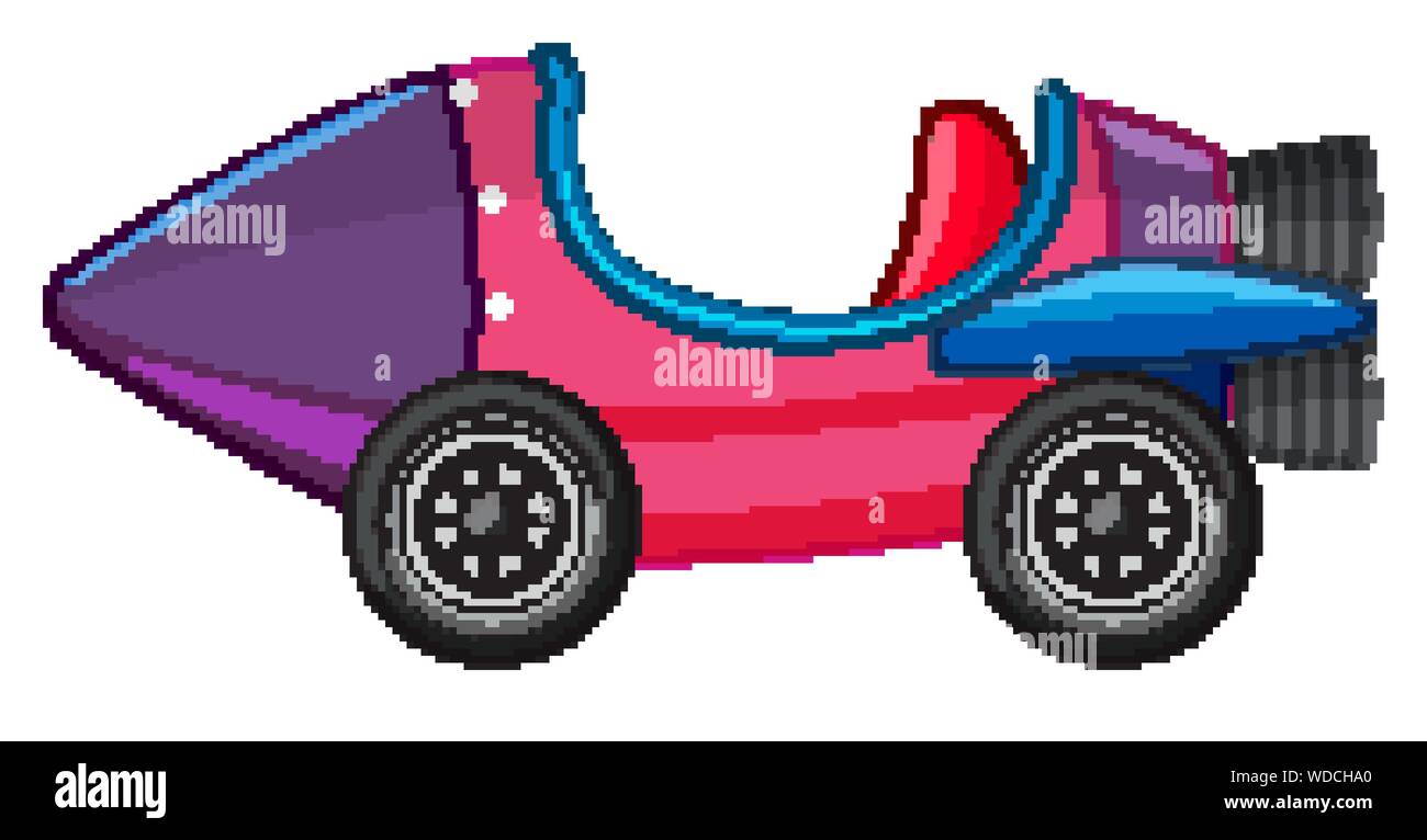 Rocket car in purple and pink color illustration Stock Vector Image ...