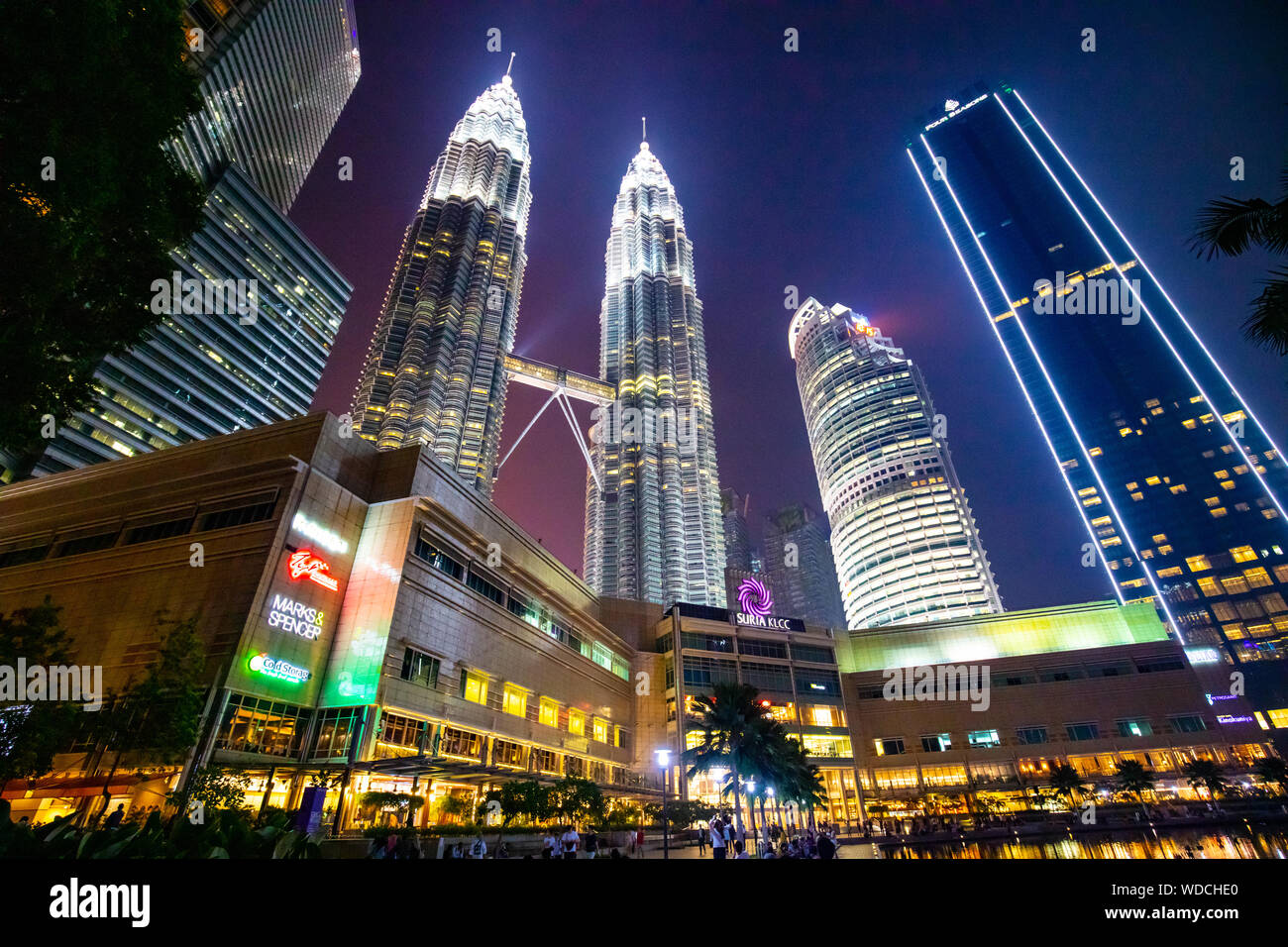 Malaysia City Skyline at Night Stock Photo - Alamy
