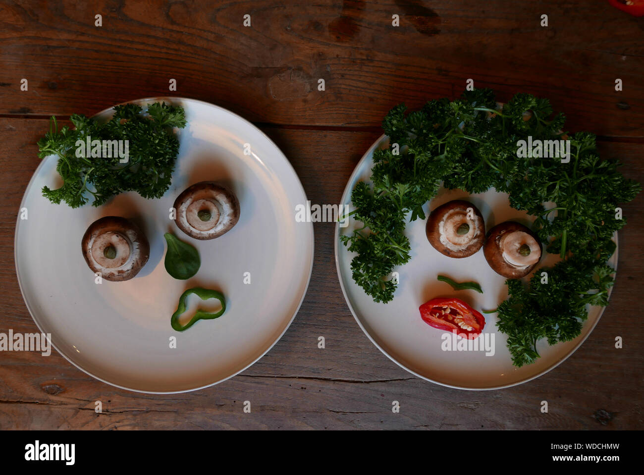 Anthropomorphic face made plate hi-res stock photography and images - Alamy