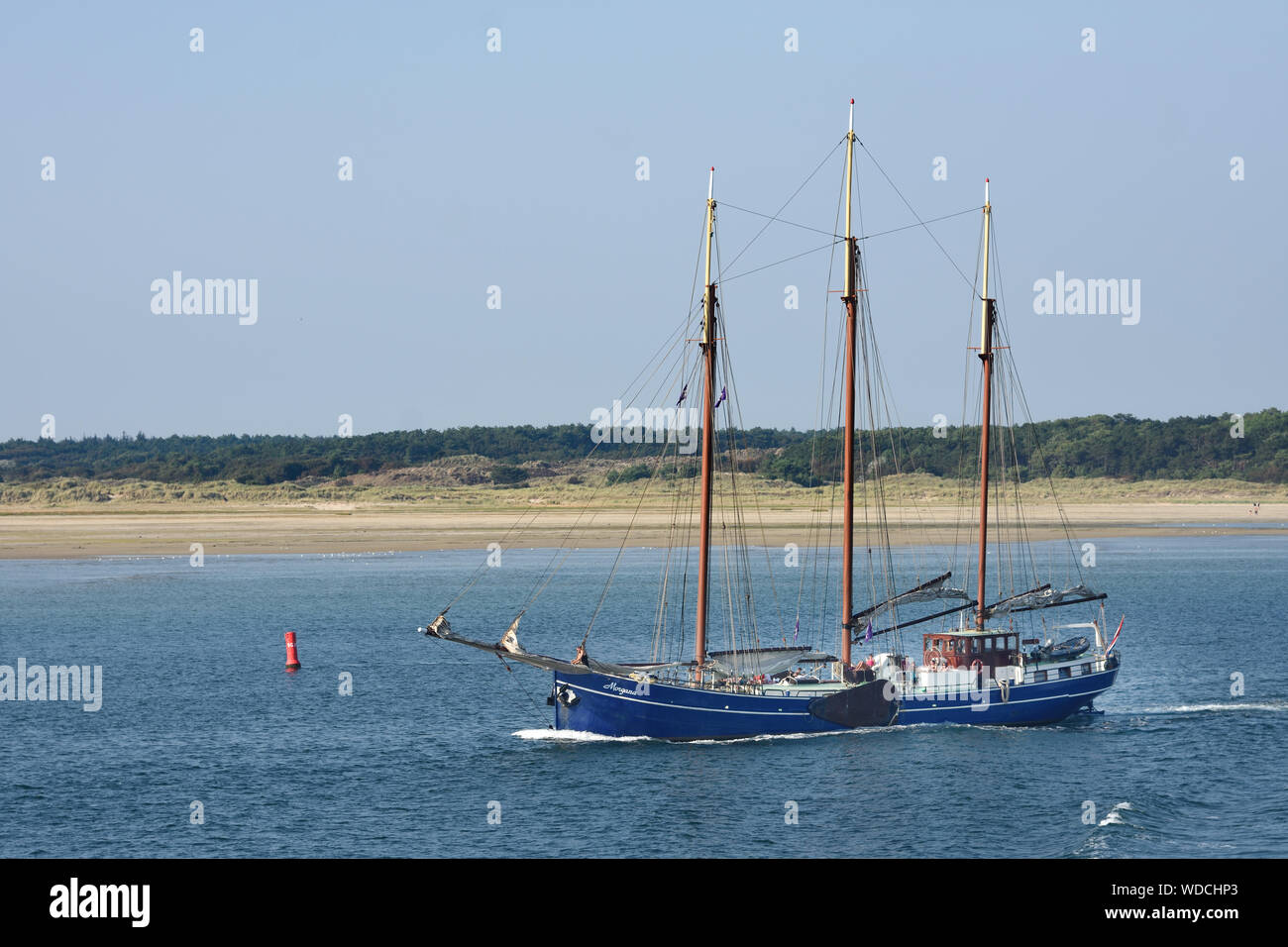 Terschelling ebb tide flood flow sea beach coast Netherlands Stock ...