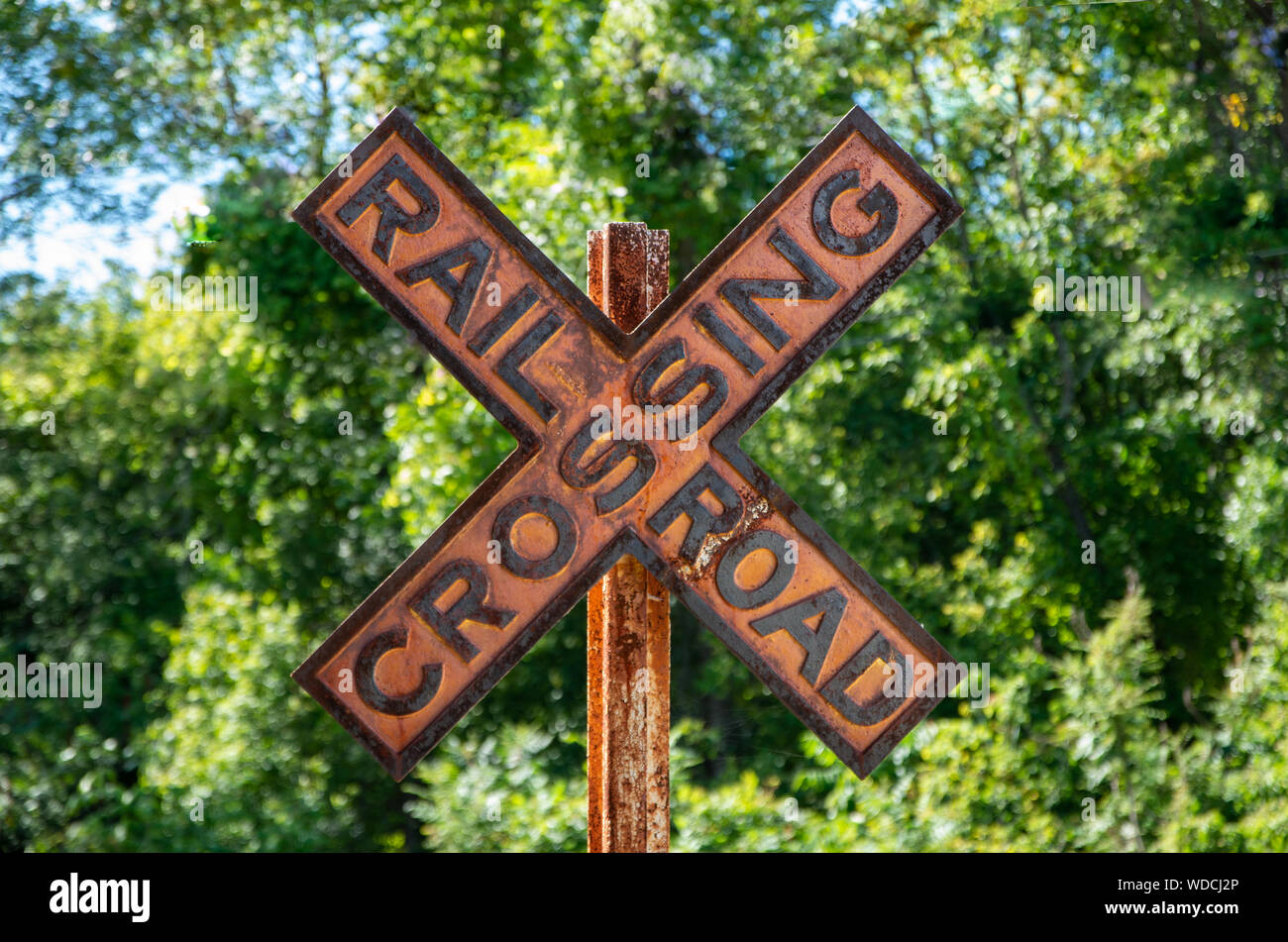 closeup of antique Railroad sign Stock Photo - Alamy