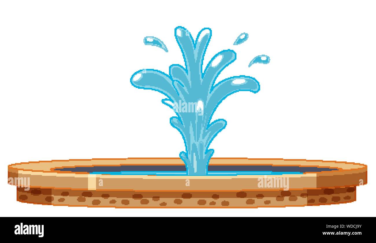 Fountain with water splashing illustration Stock Vector Image & Art - Alamy