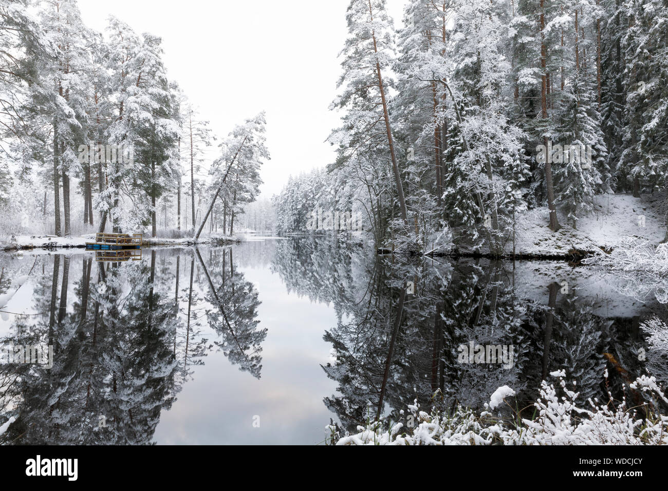 Sweden snow lake hi-res stock photography and images - Alamy
