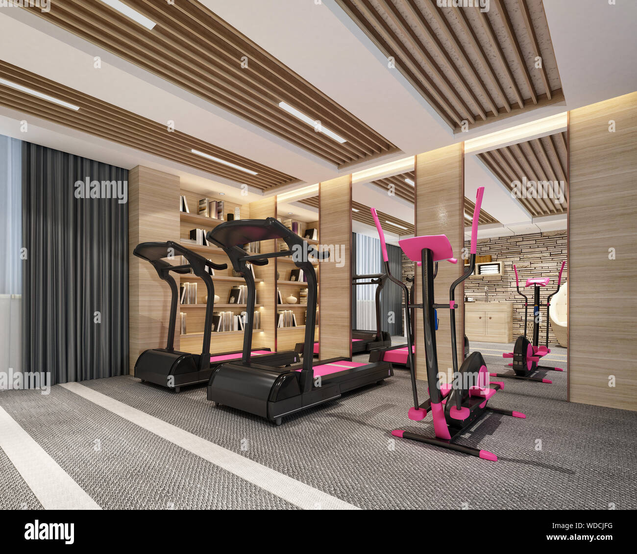 3d render of fitness gym room Stock Photo - Alamy