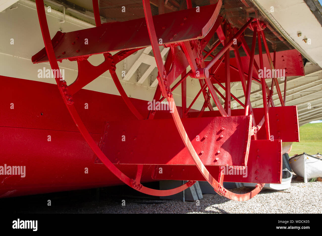 closeup of an old steam ship paddle wheel Stock Photo - Alamy