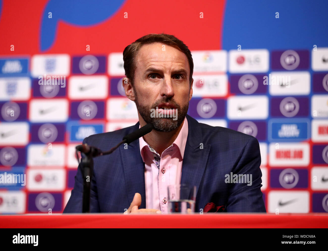 England manager Gareth Southgate during the press conference at Wembley ...