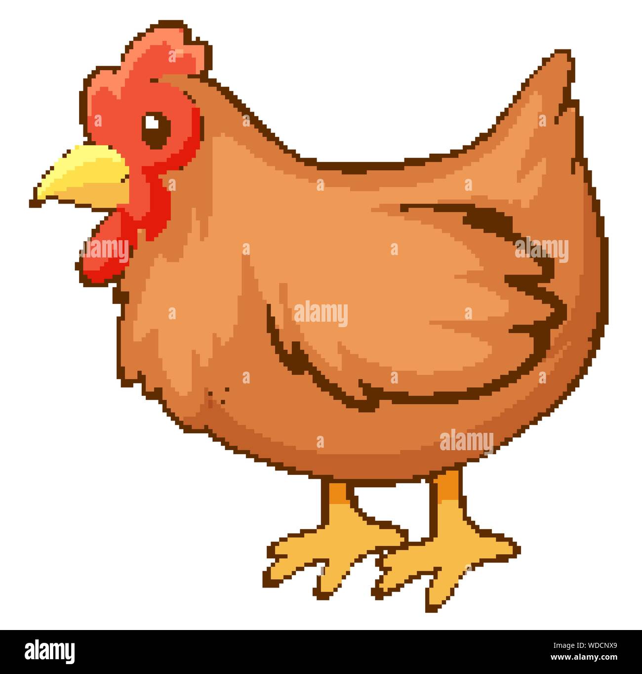 Brown chicken on white background illustration Stock Vector Image & Art ...