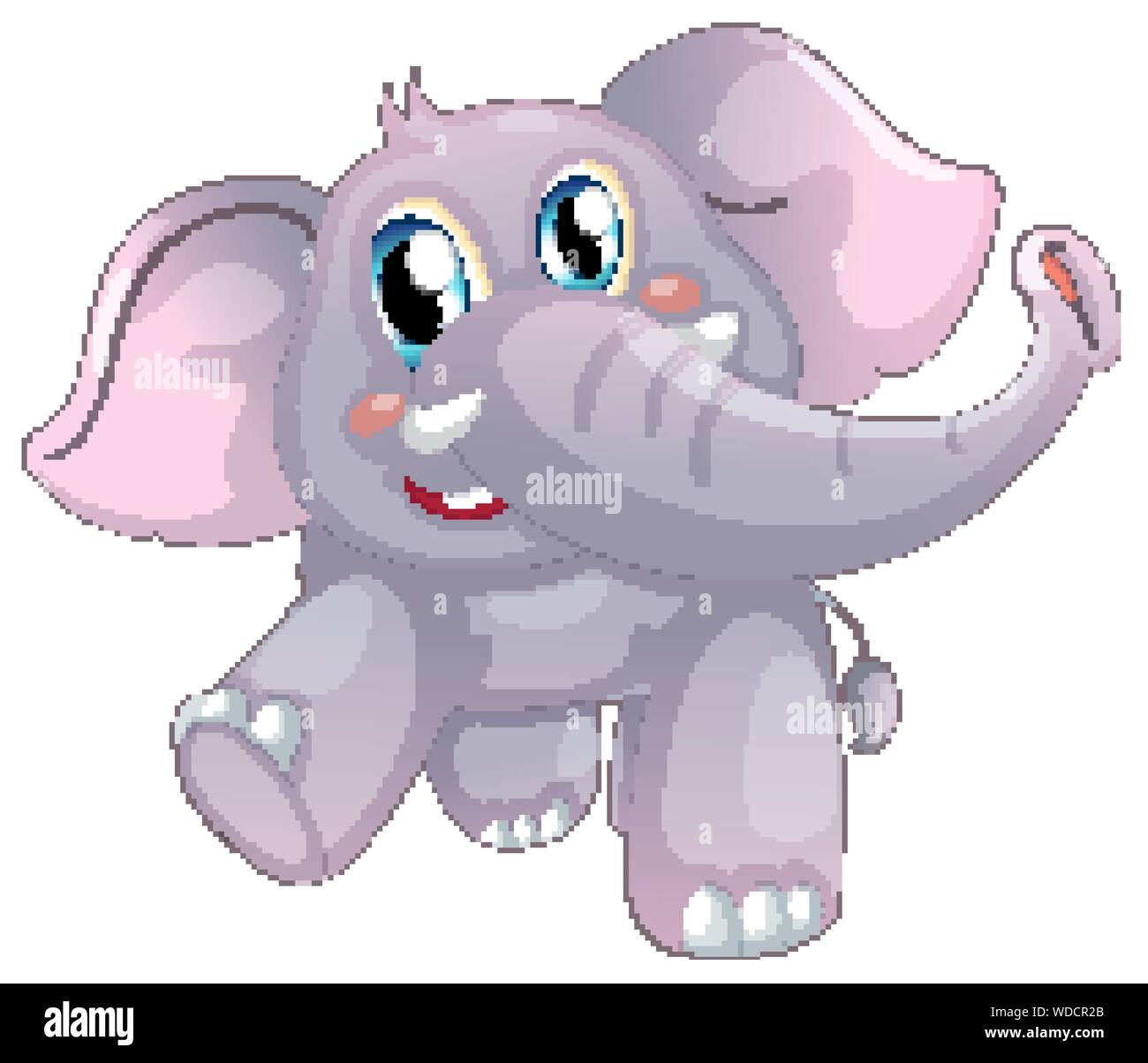 Gray elephant on white background illustration Stock Vector Image & Art ...