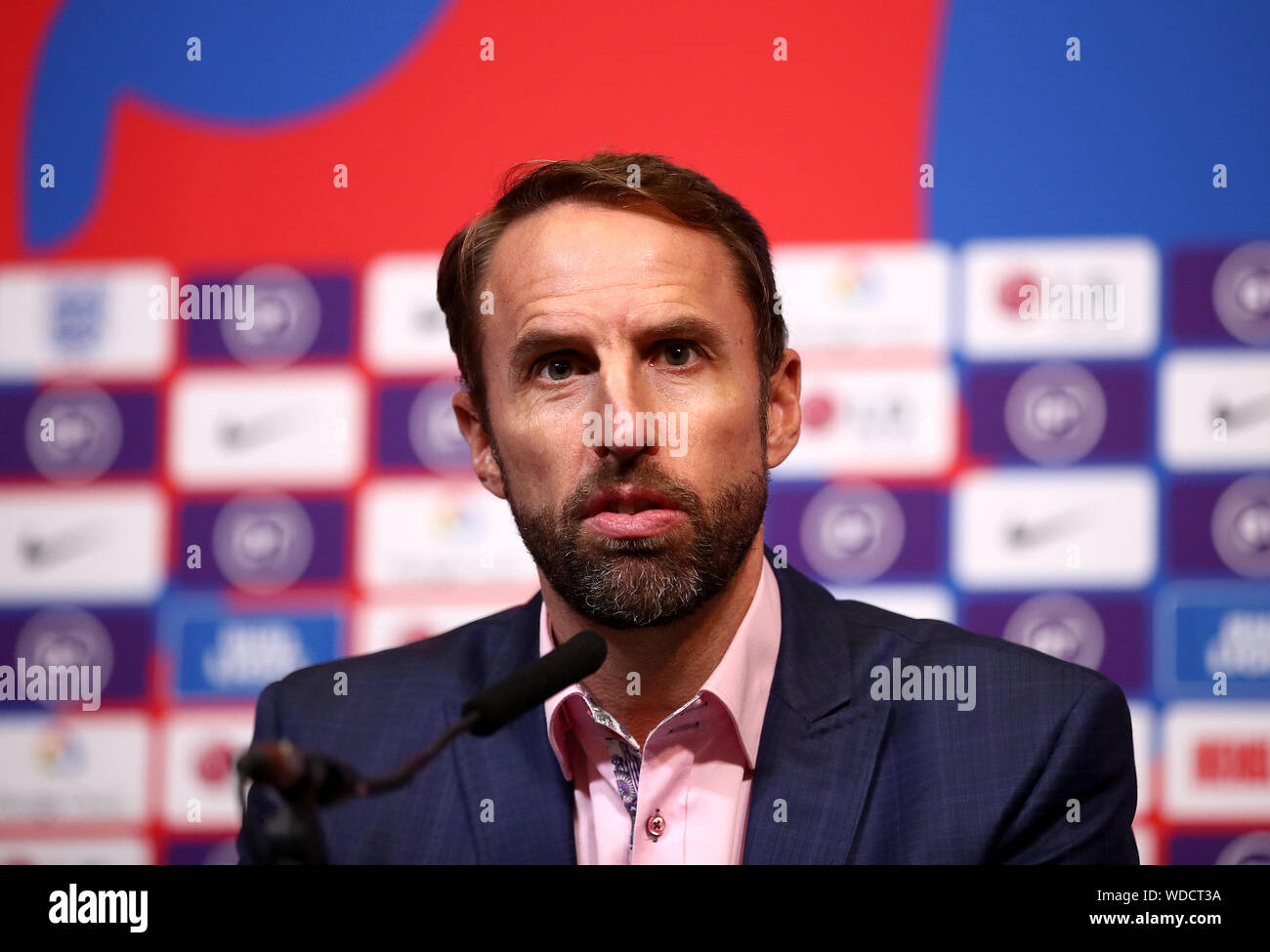 England manager Gareth Southgate during the press conference at Wembley ...