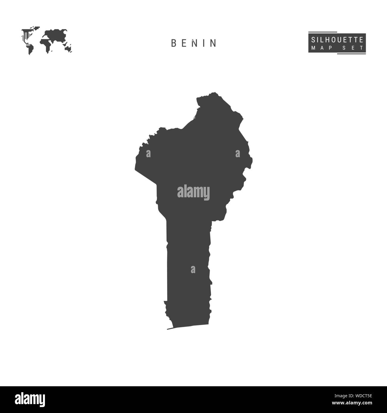 Benin Blank Vector Map Isolated on White Background. High-Detailed ...