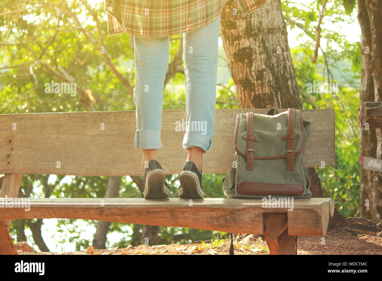 Balance standing one leg tiptoe hi-res stock photography and images - Alamy