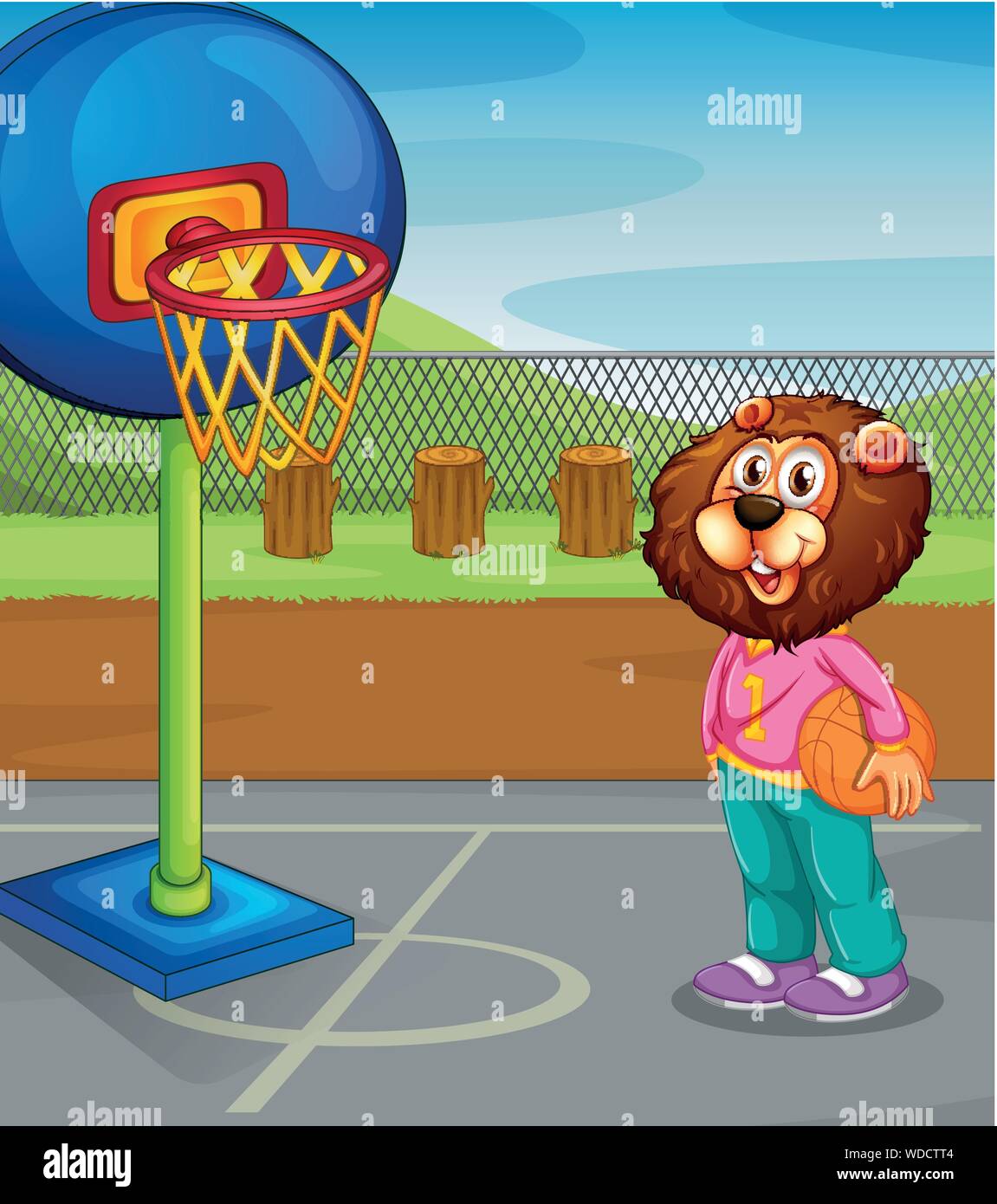 Cartoon animals playing in park hi-res stock photography and images - Alamy