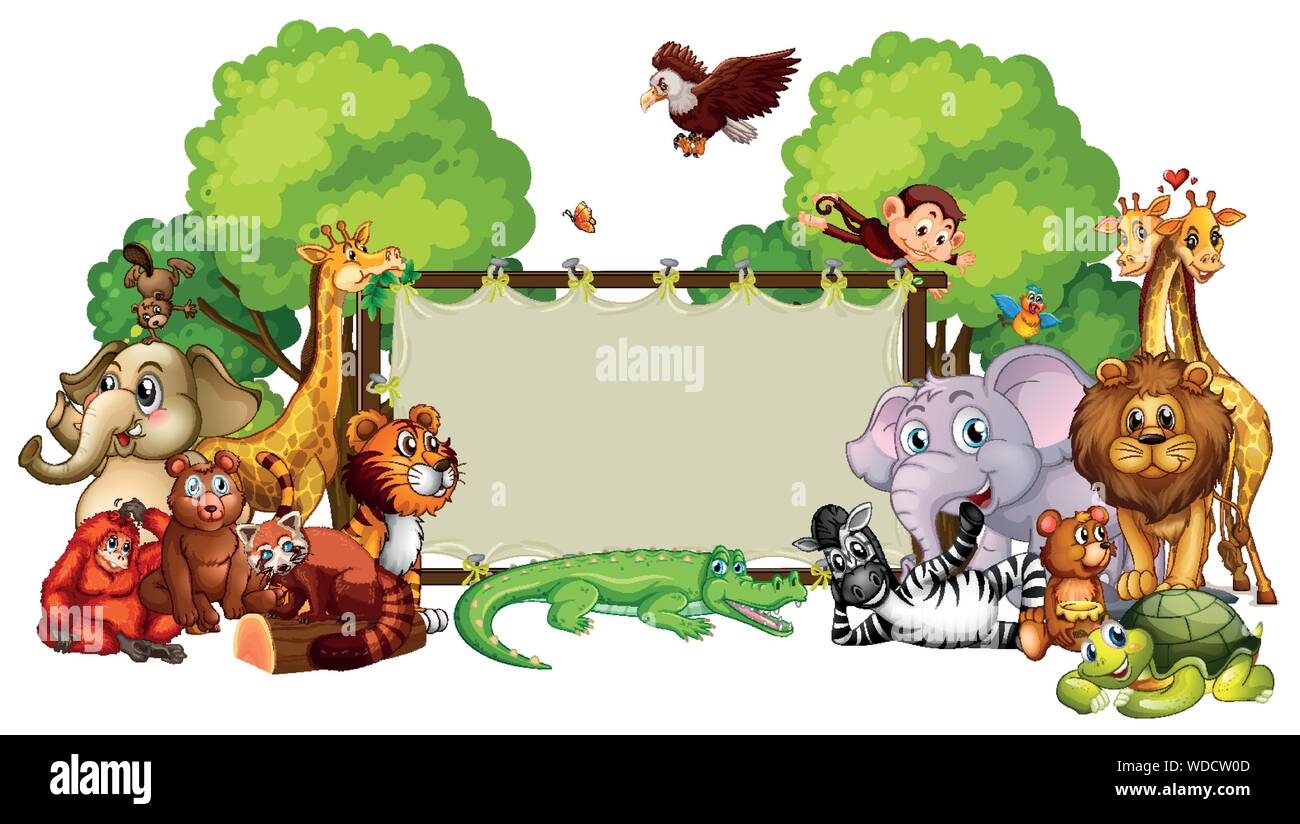 Zoo Animal Clipart Border