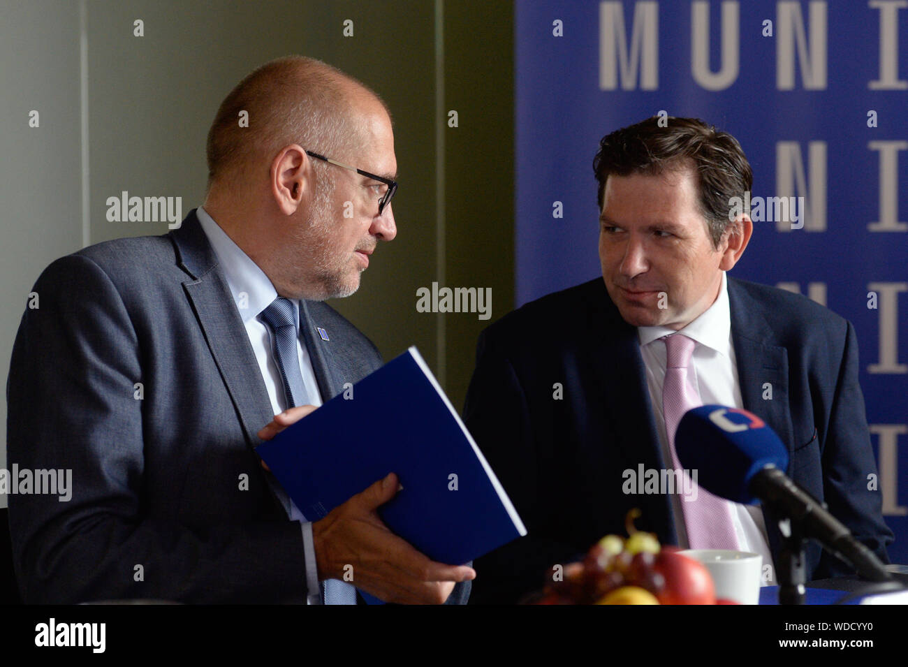Prague, Czech Republic. 29th Aug, 2019. Outgoing Masaryk University ...