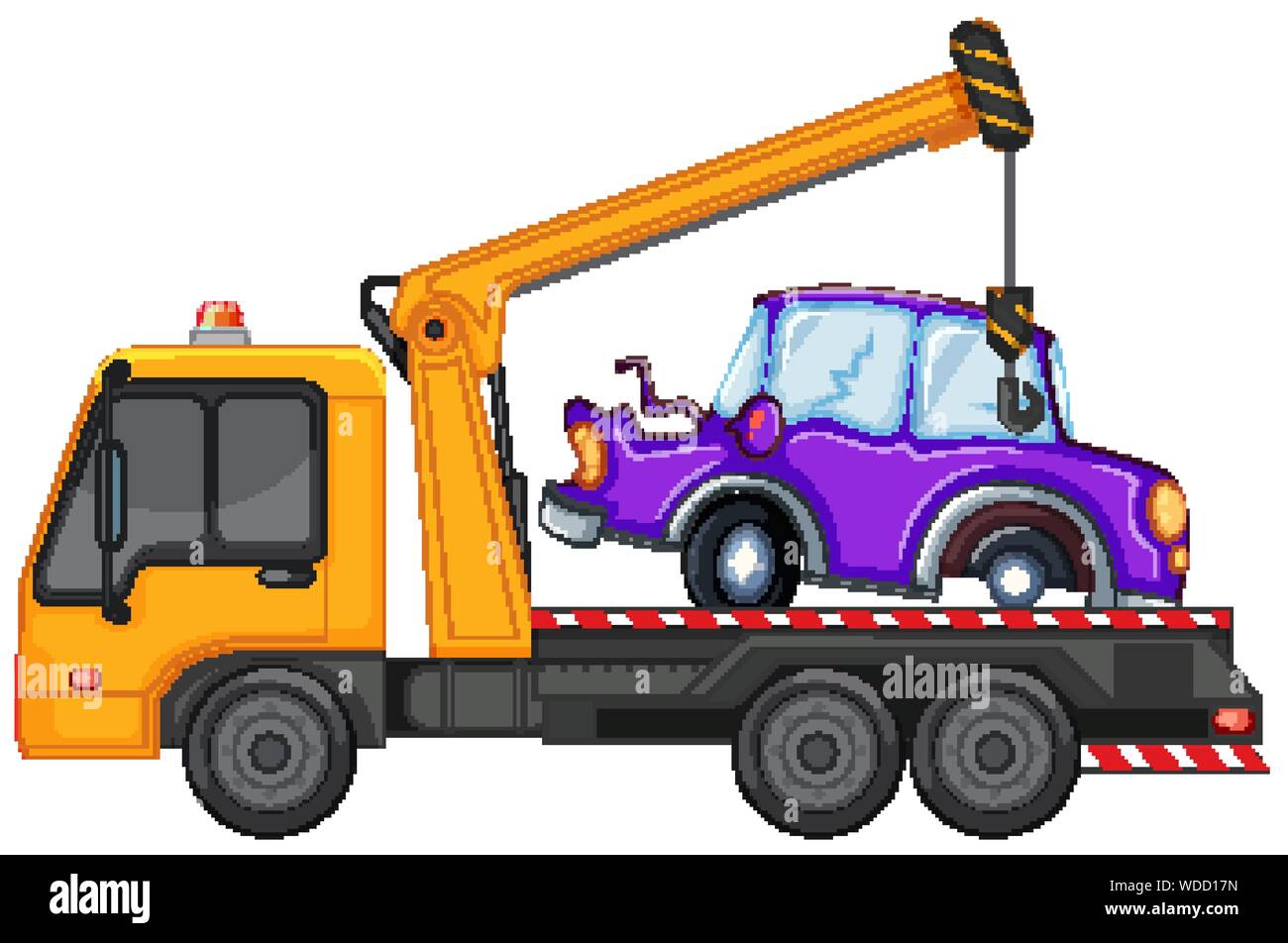 Collision truck car on Stock Vector Images - Alamy