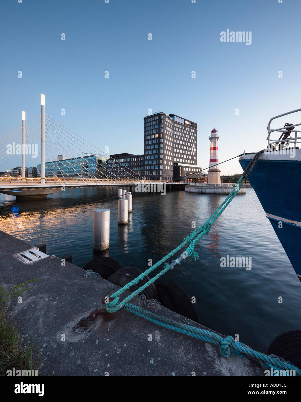 Bridge over river in Malmo, Sweden Stock Photo - Alamy