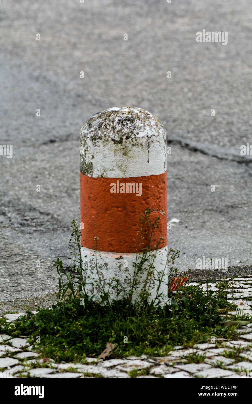 Foreground red bollard hi-res stock photography and images - Alamy