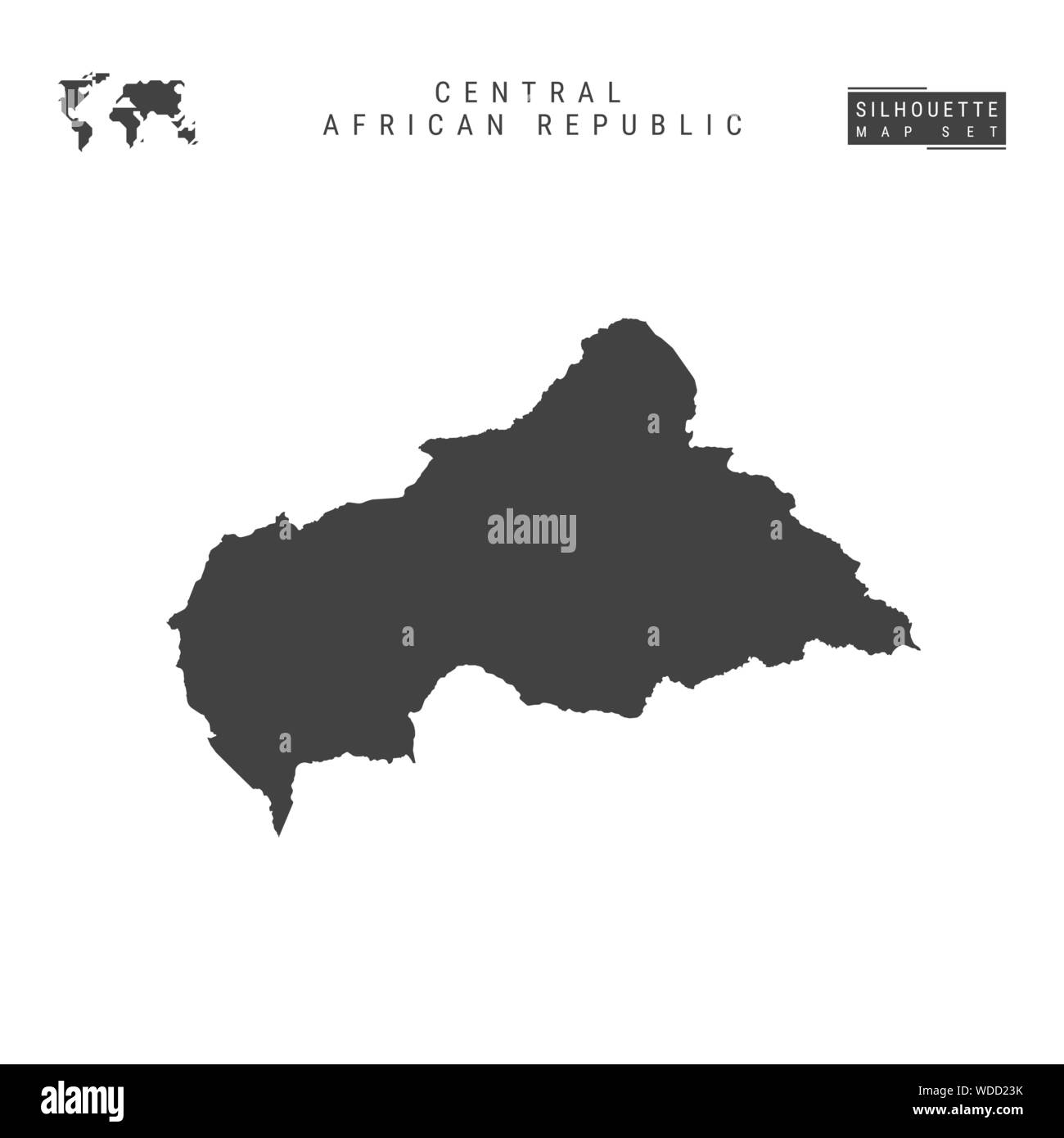 Central African Republic Blank Vector Map Isolated on White Background ...