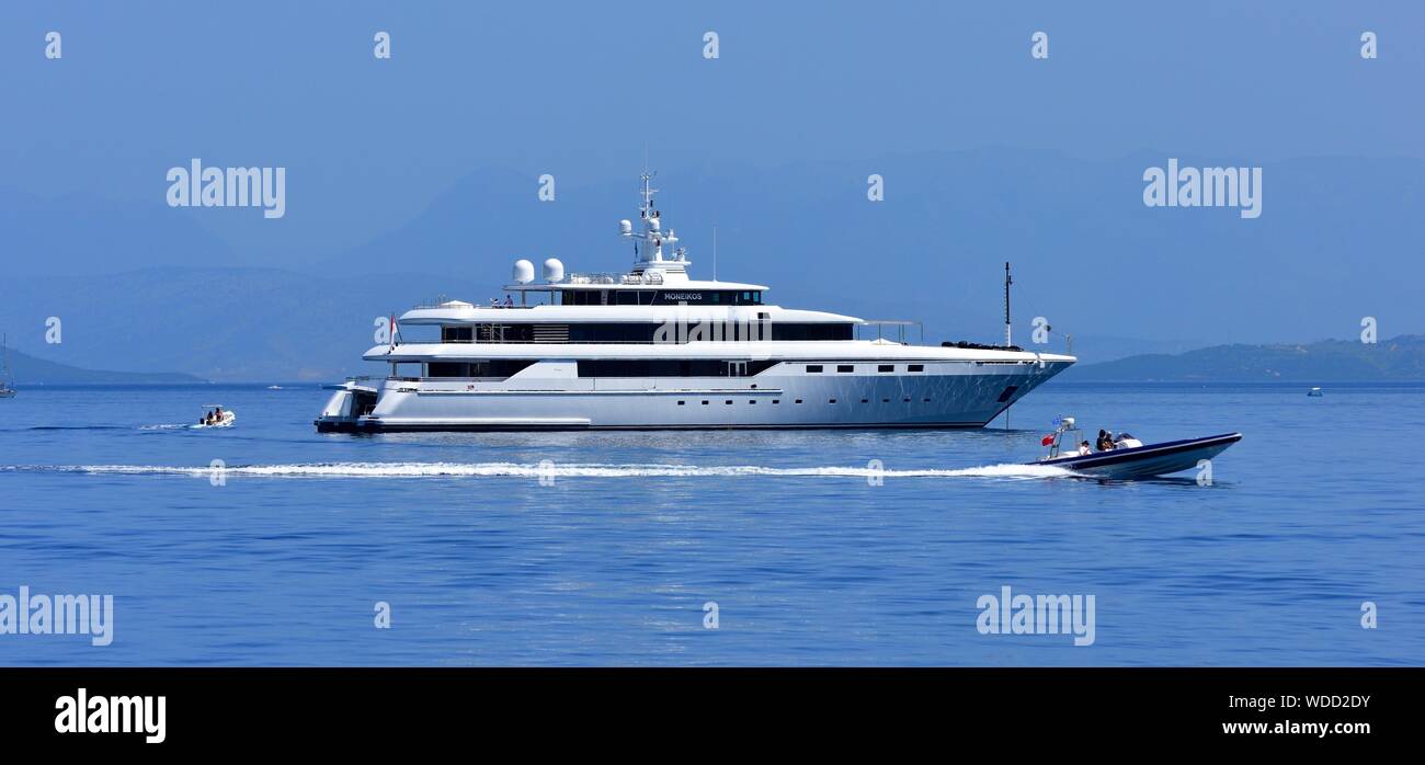 Luxury motor yacht Moneikos,Corfu,Ionian islands,Greece Stock Photo - Alamy