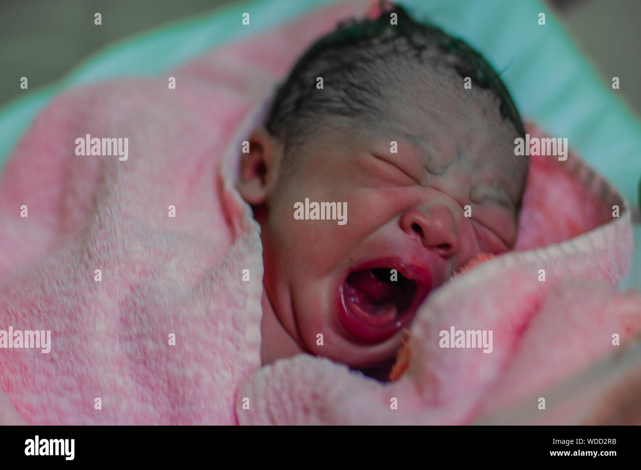 Newborn baby blanket eyes open hi-res stock photography and images - Alamy