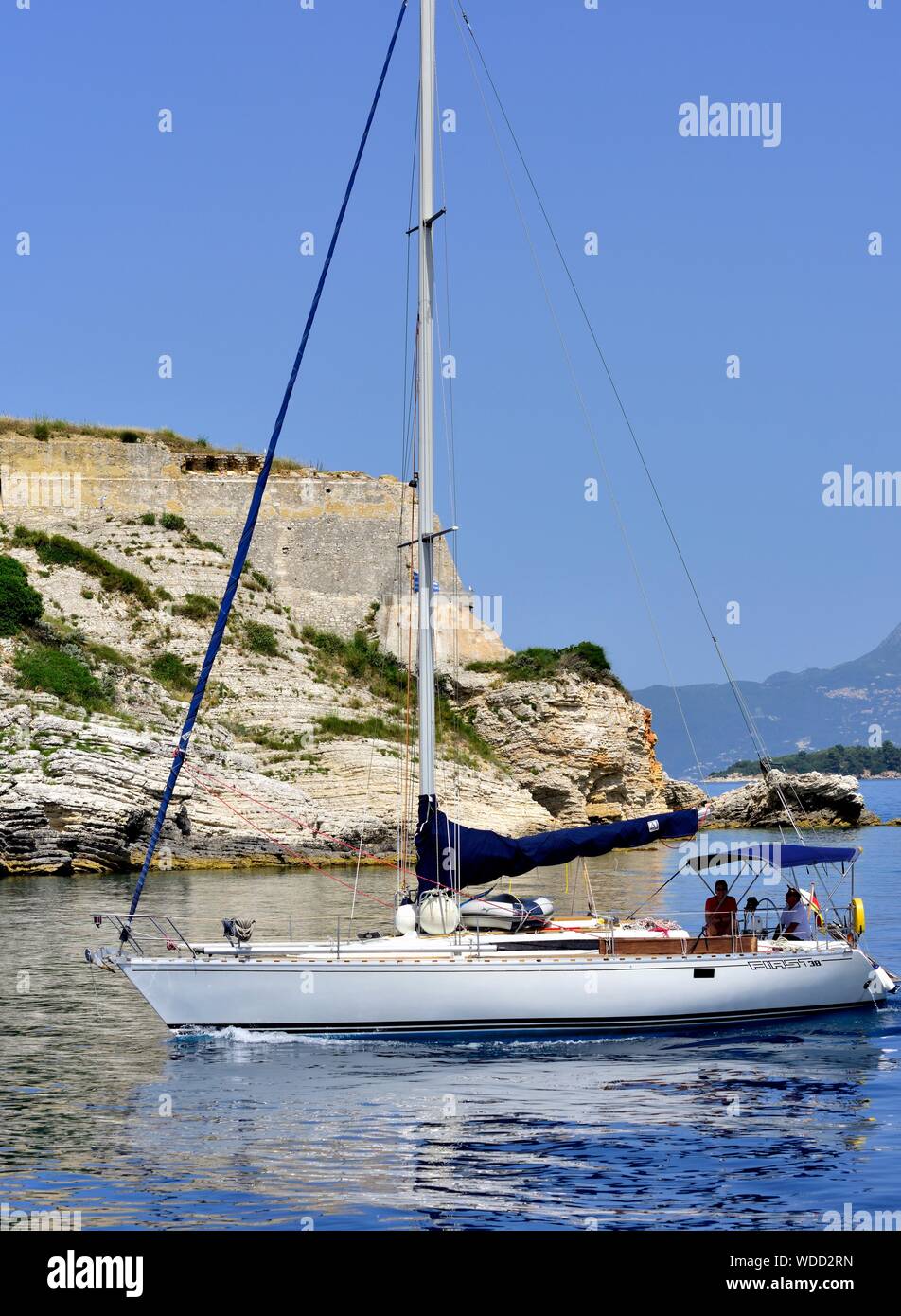 Sailing yacht,Corfu,Greece,Ionian islands Stock Photo - Alamy