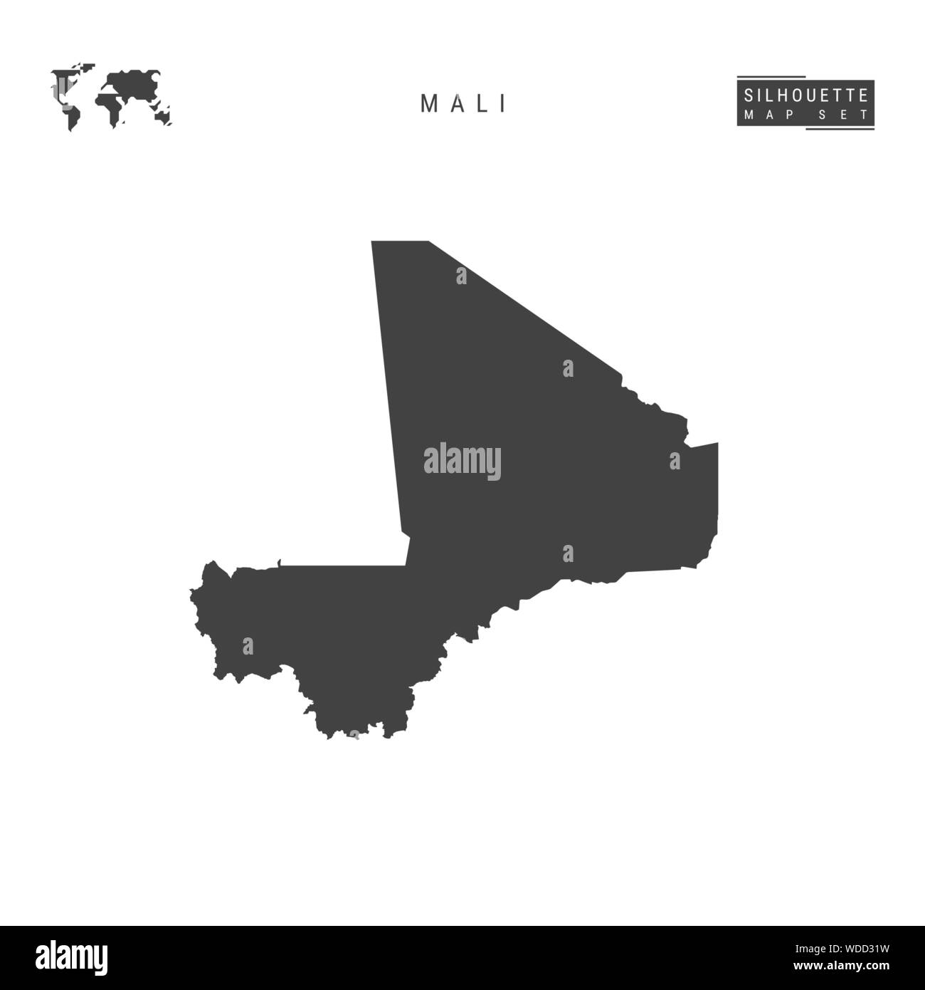 Outline map mali isolated on Stock Vector Images - Alamy