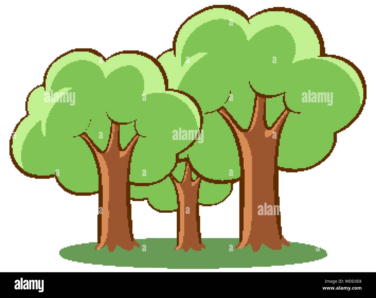 Trees in the park illustration Stock Vector Image & Art - Alamy