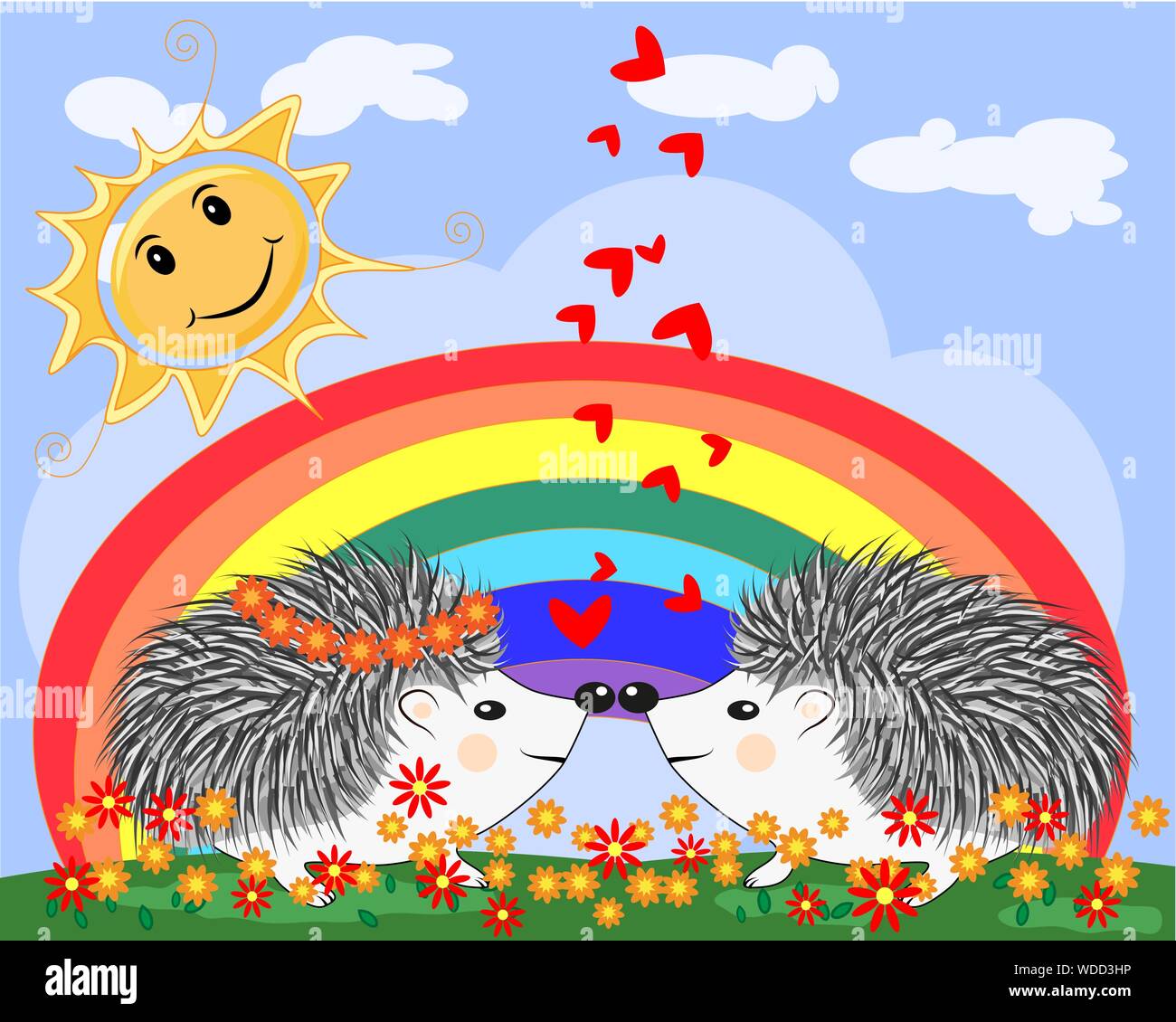 Hedgehog lovers Stock Vector Images - Alamy