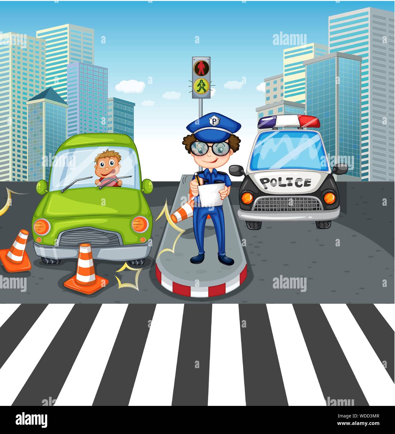 Urban scene cars in Stock Vector Images - Alamy