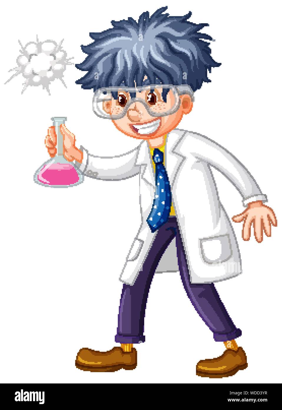 Scientist holding test tube in hand illustration Stock Vector Image ...