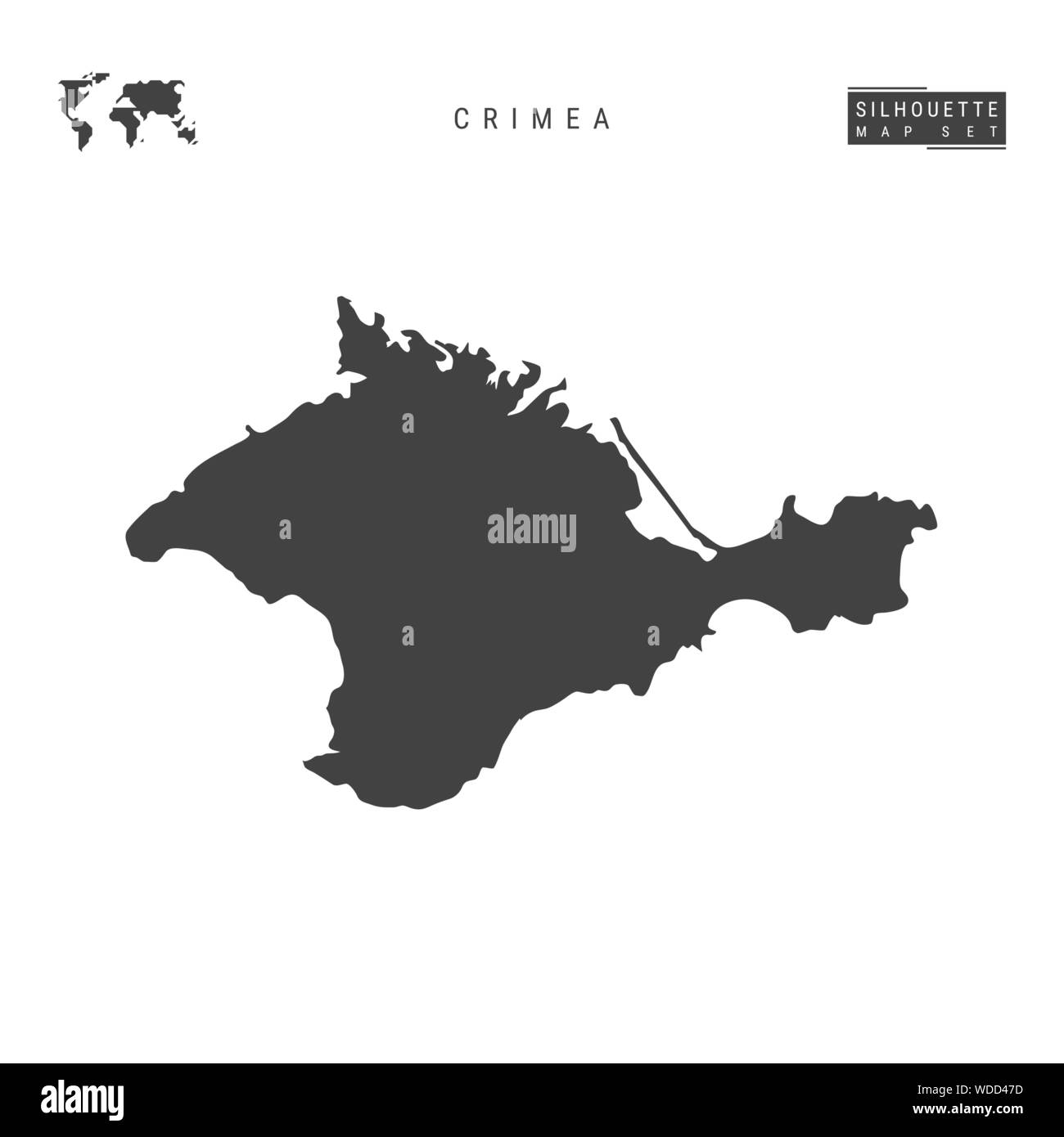 Crimea Blank Vector Map Isolated on White Background. High-Detailed ...