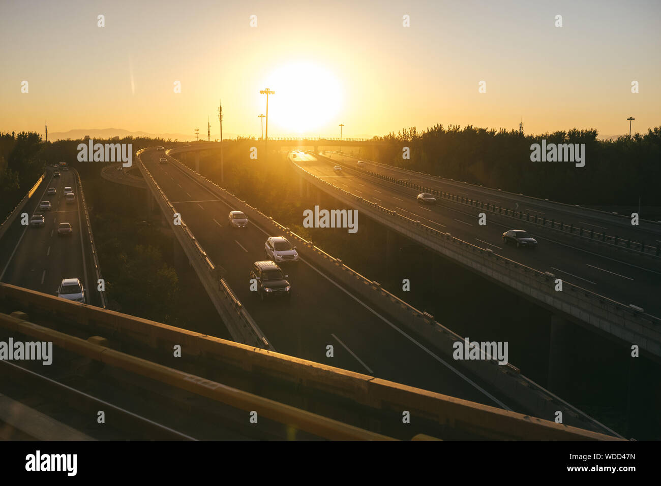 China highway sun hi-res stock photography and images - Alamy