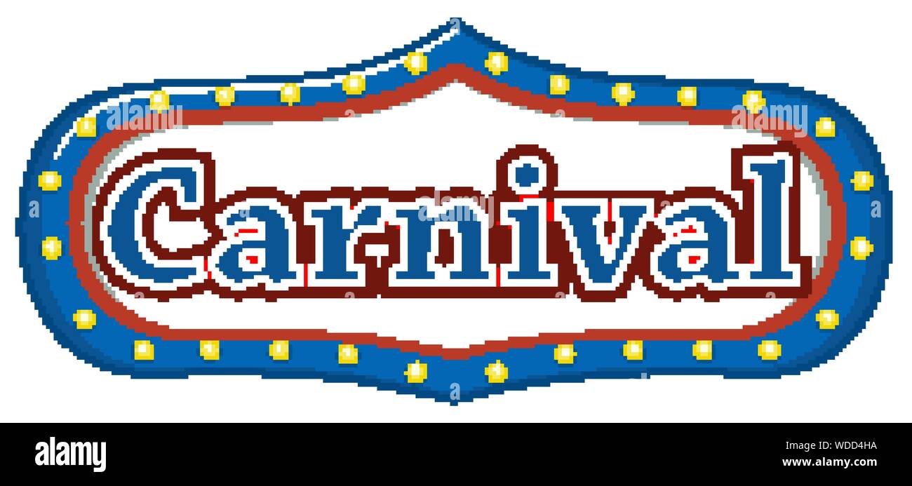 Sign template at fun fair illustration Stock Vector Image & Art - Alamy