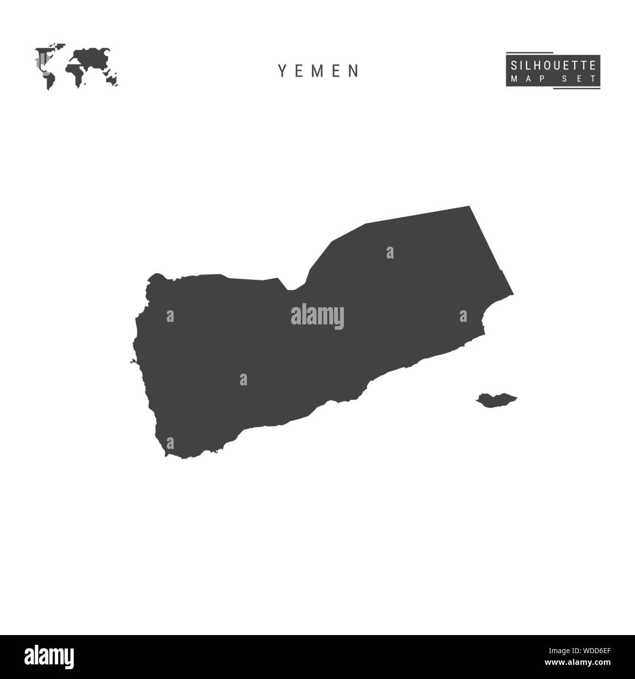 Yemen Blank Vector Map Isolated on White Background. High-Detailed ...