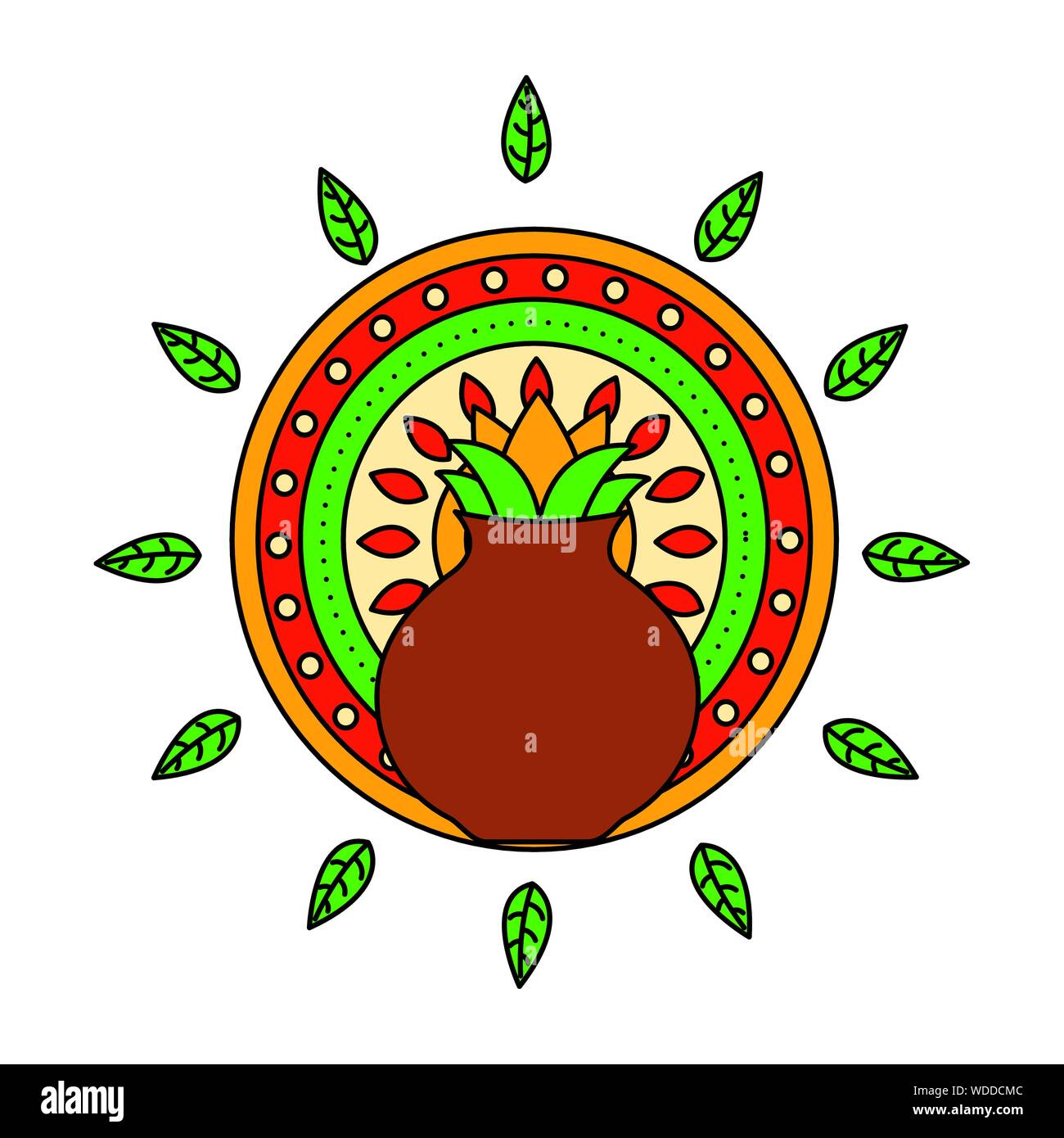 Clay pot of onam celebration design Stock Vector Image & Art - Alamy