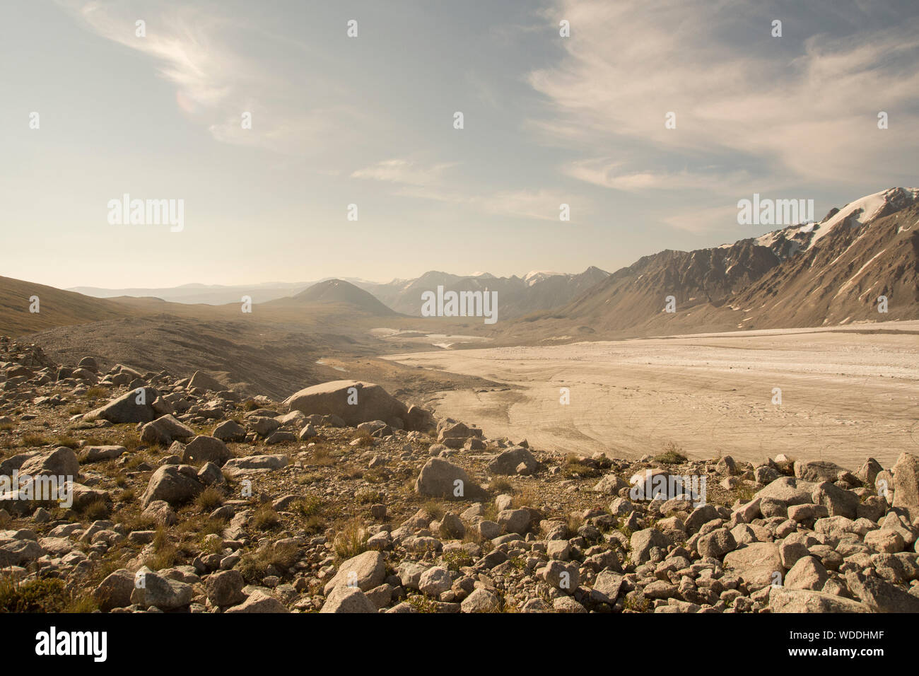 Potanin glacier in Altai Tavan Bogd National Park, Mongolia Stock Photo ...