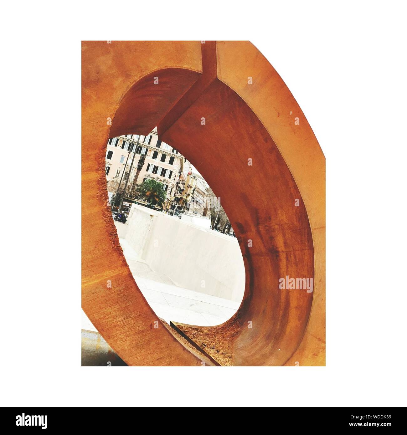 View through round window Cut Out Stock Images & Pictures - Alamy