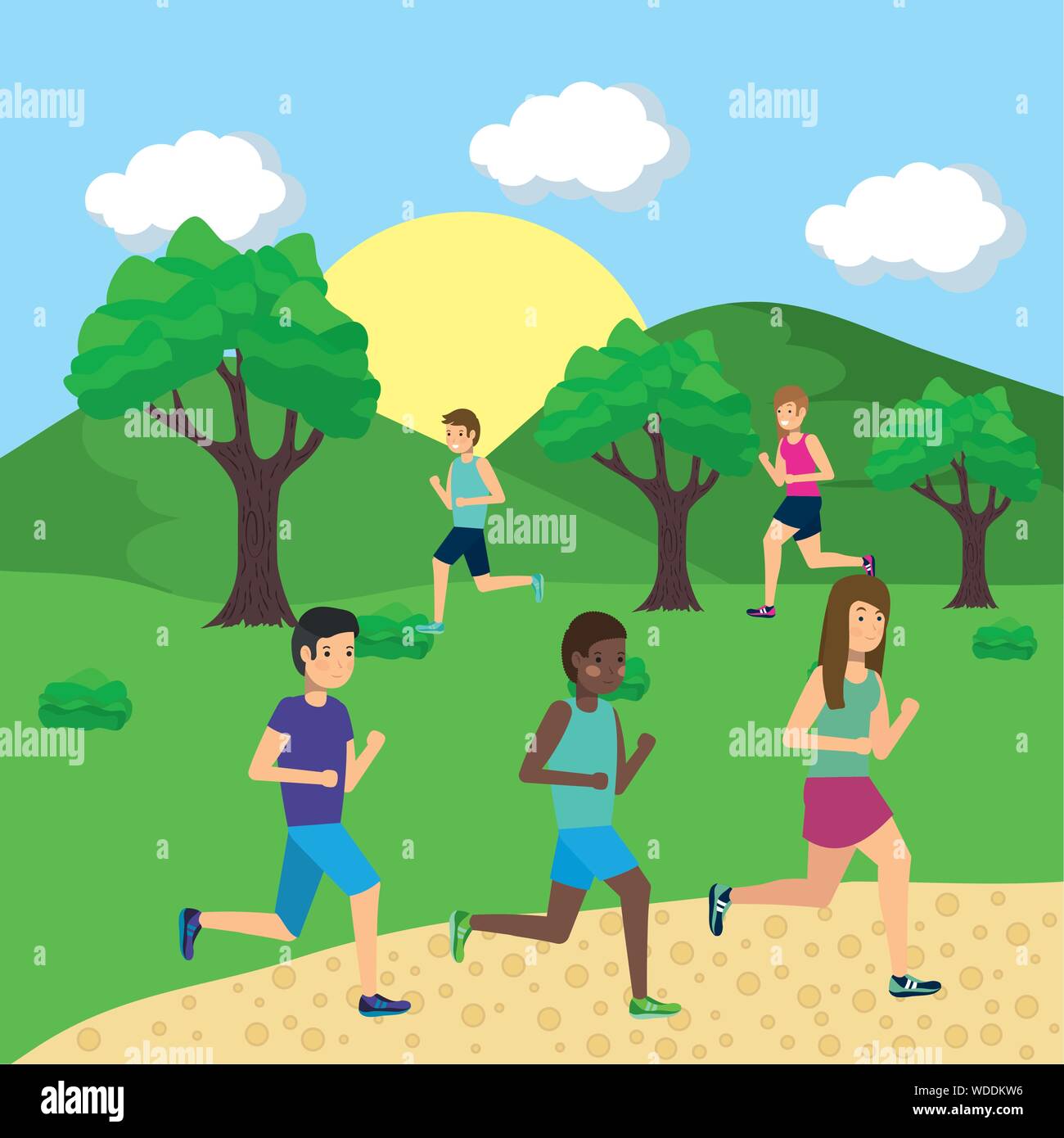 People in park vector design Stock Vector Image & Art - Alamy