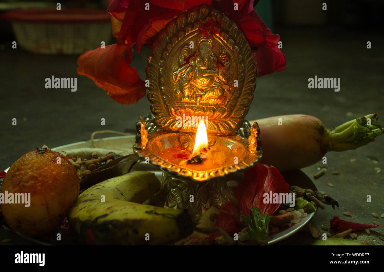 Burning diya hi-res stock photography and images - Alamy