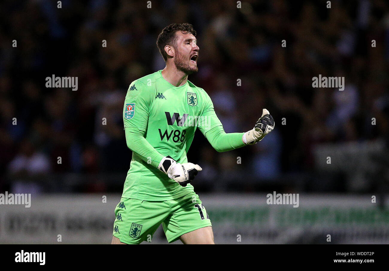Aston Villa goalkeeper Jed Steer Stock Photo - Alamy